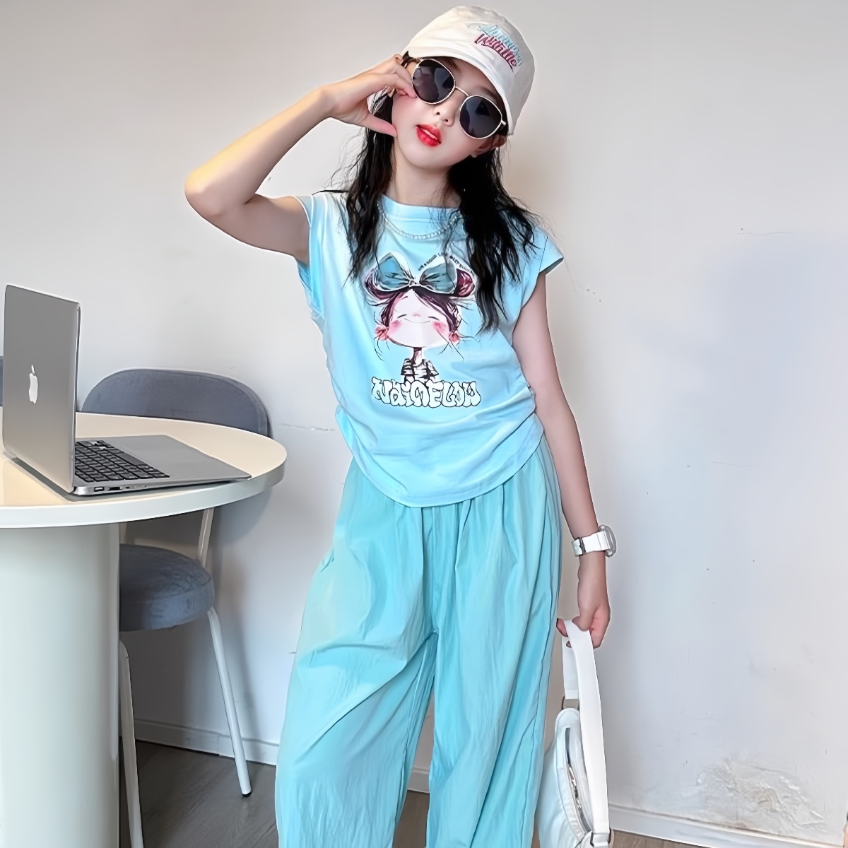 Beryl Kids Girls Suits Summer Korean Style Cute Cartoon Pattern Casual ...