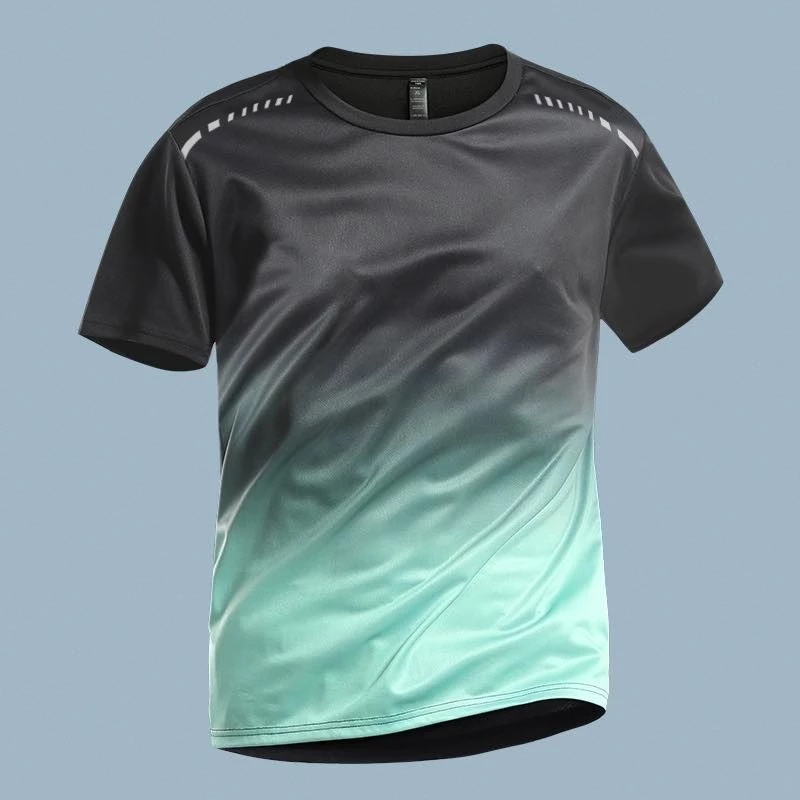 Mens Sports Shirt DRI-FIT Cooling Breathable Stretchable Short Sleeve ...