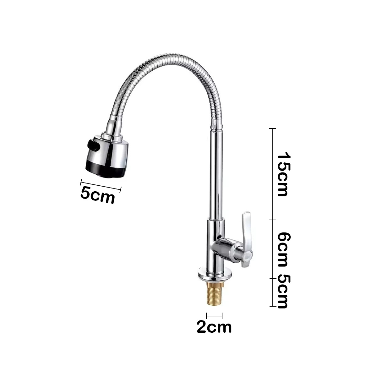 [IN STOCK]Kitchen Faucet 360° Flexible Single Cold Wall-Mounted Kitchen ...