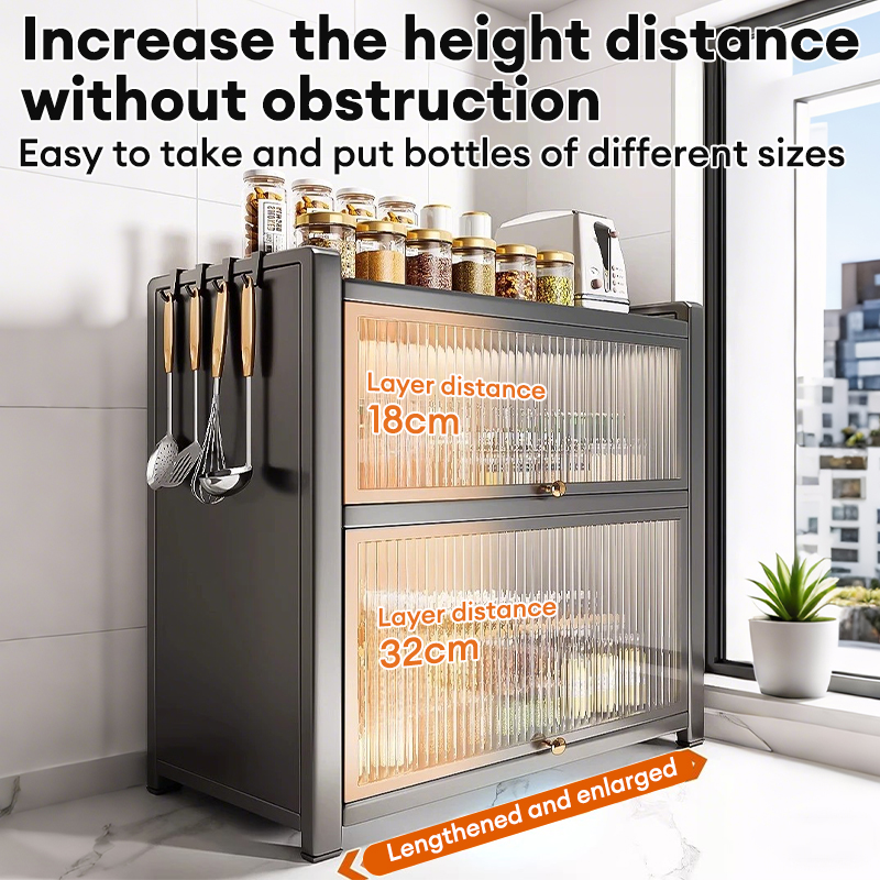 Kitchen Cabinet Organizer Condiments Organizer With Cover Condiments ...