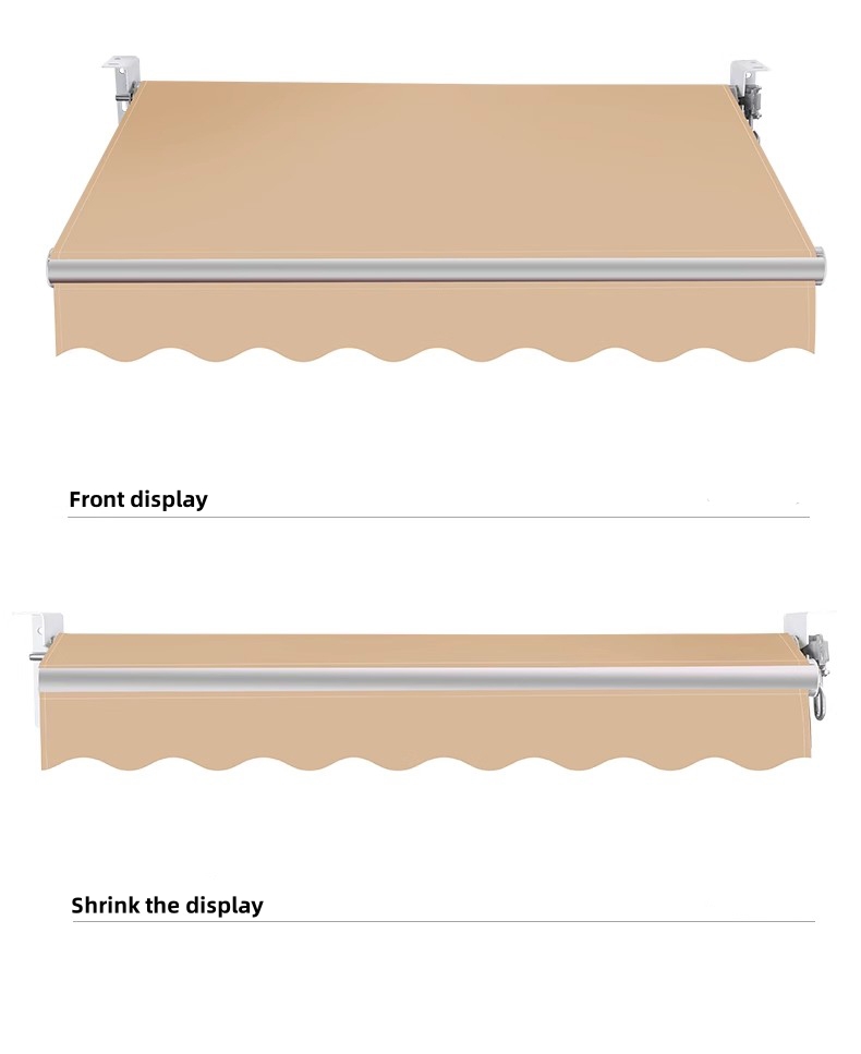 Electric Retractable Awning with Cover, Outdoor Patio Canopy, Sun ...