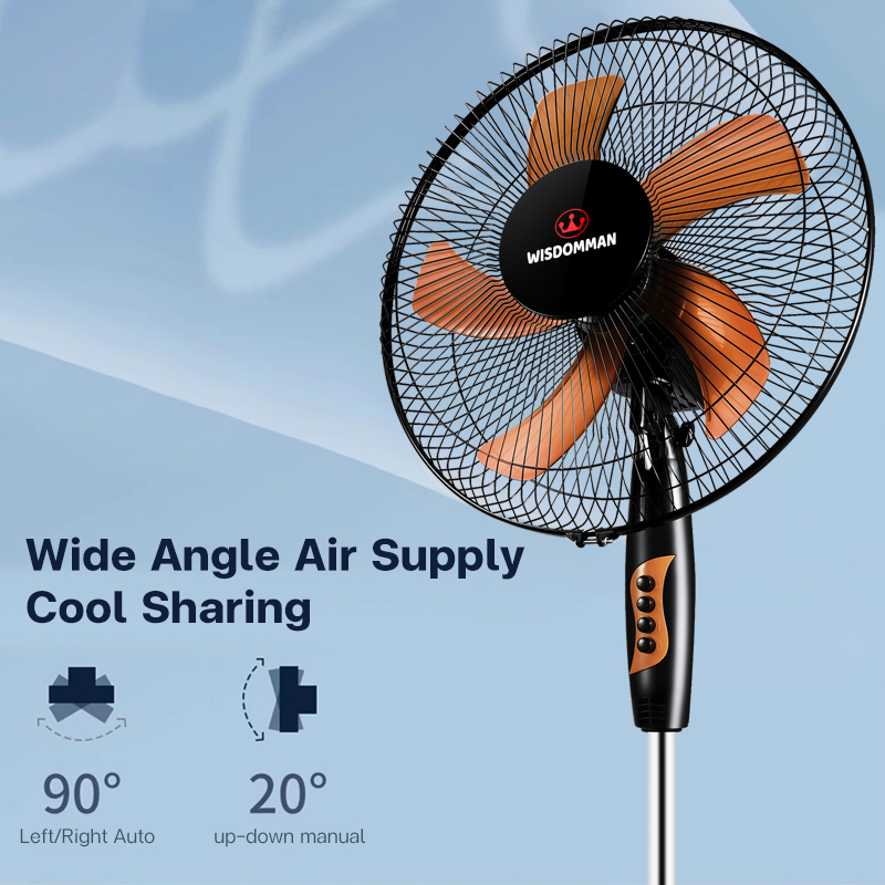 TCLS 16 Inch Portable Electric Fan 5 Blades Stand fan 3 gears ...