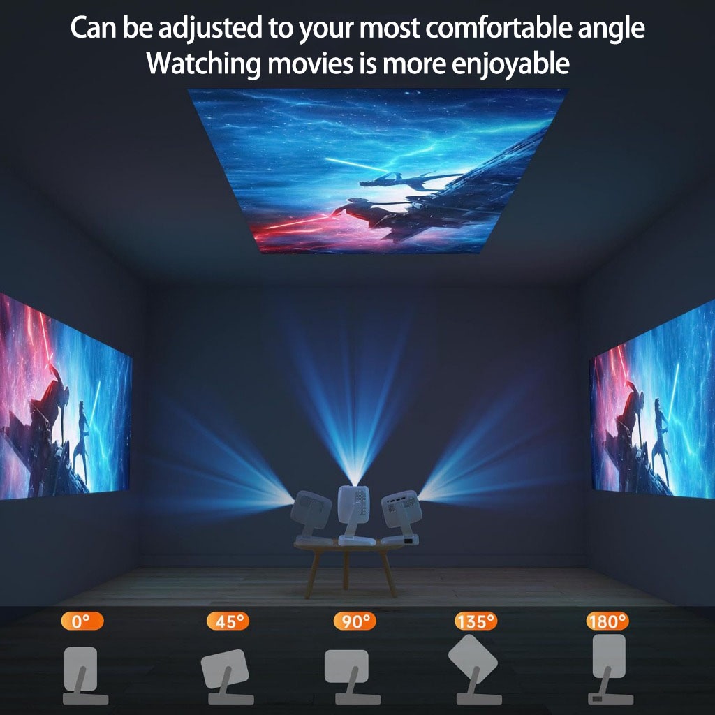 【Autofocus】FUNFOOX REVO projector 4K/1080p Android 9.0 Keystone Google ...