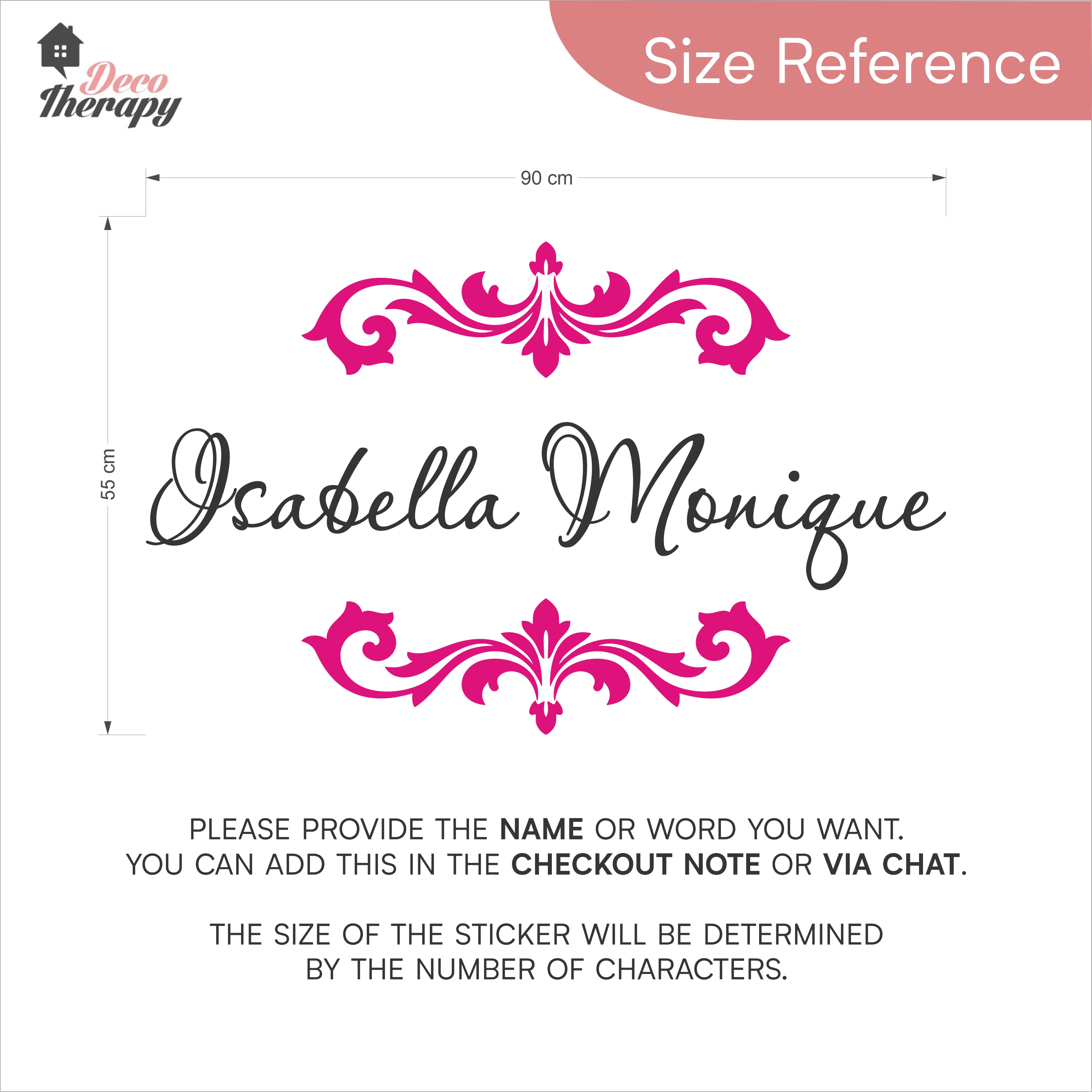 Customized Name Isabella Monique Design Wall Sticker Decotherapy ...