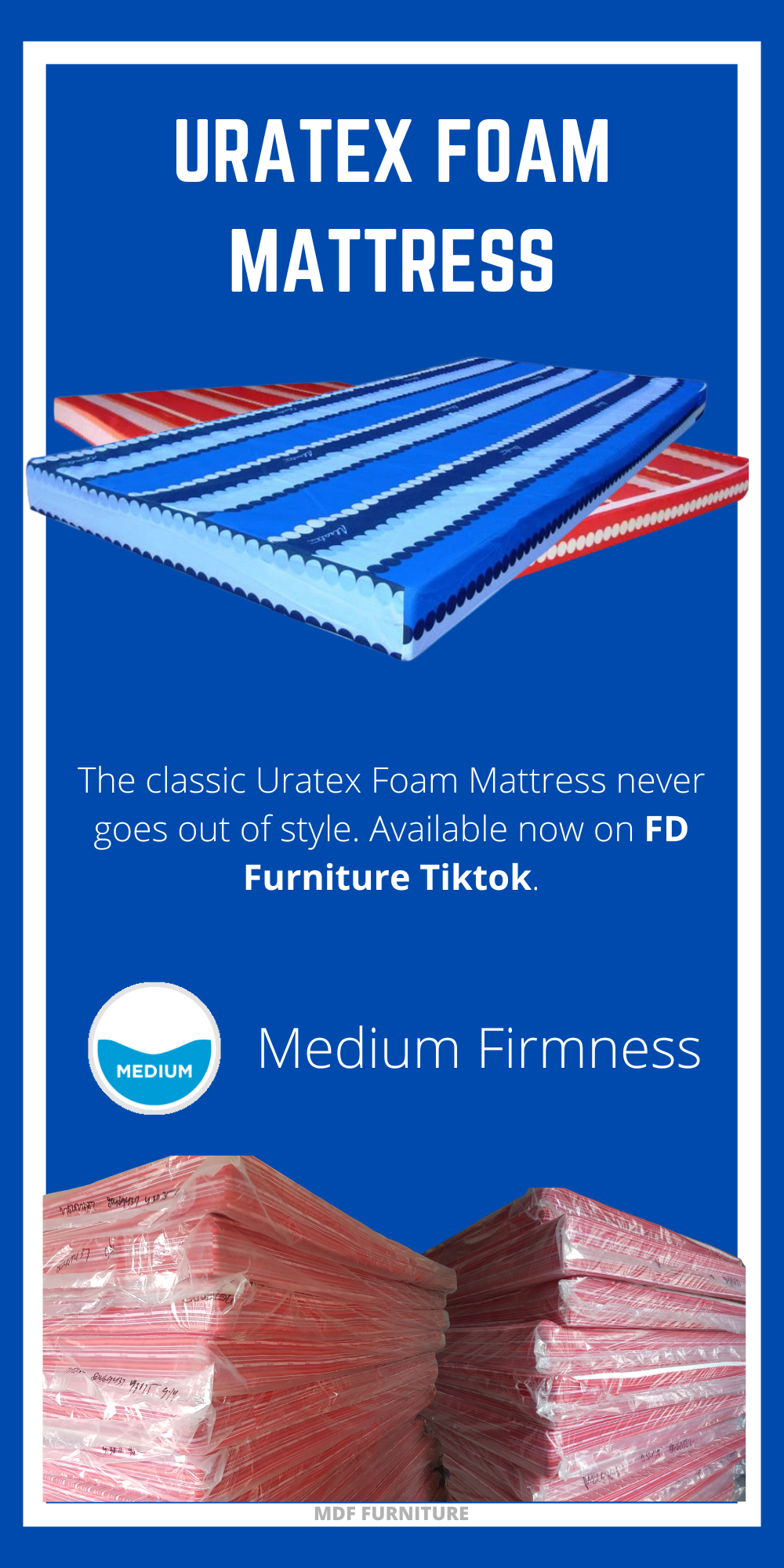 Uratex Classic Foam Mattress Full Double (54×75″) – All Thicknesses ...