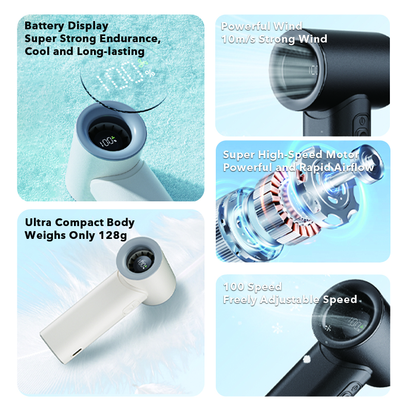 Samsung Jet Fan 5000mAh Rechargeable Strong Wind Handheld Turbo Fan ...