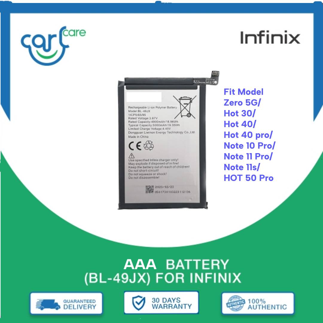 BL_49JX For Infinix Zero 5G/Hot 30/Hot 40/Hot 40 proNote 10 Pro/Note 11 ...