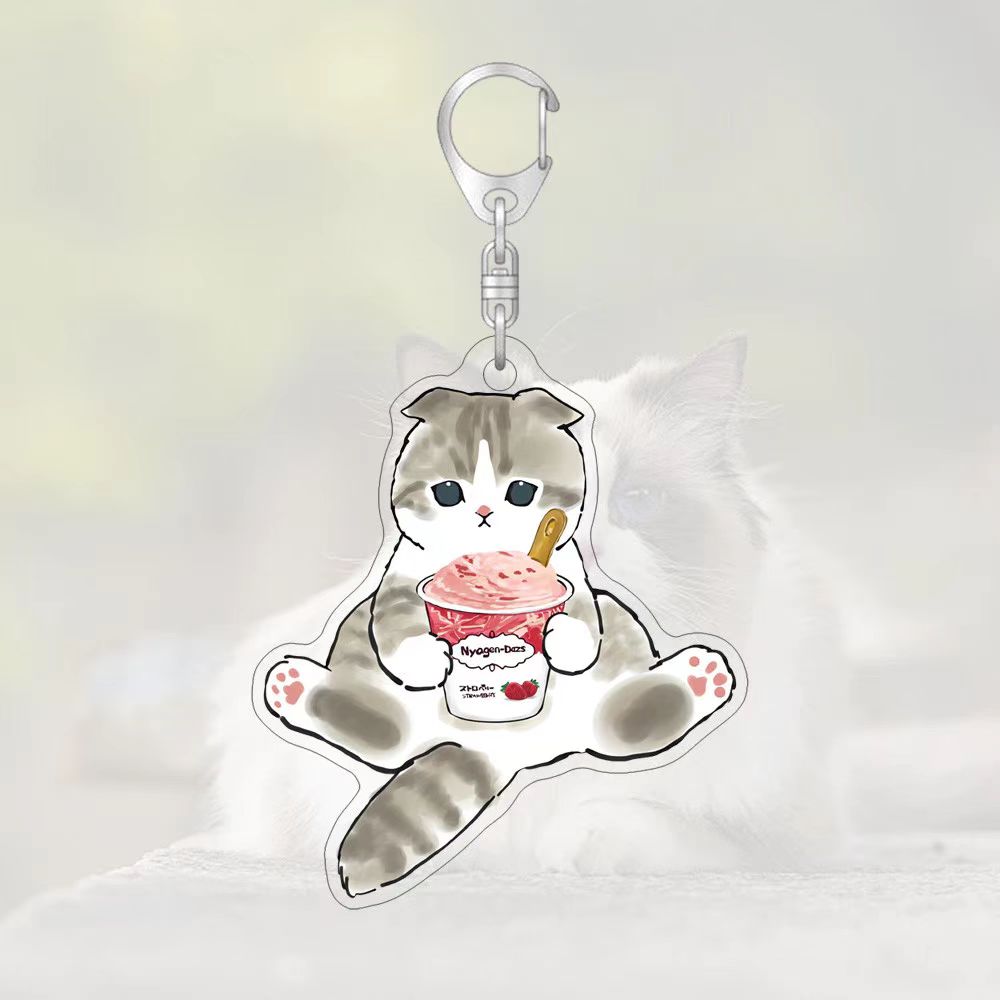 Cat mofusand Acrylic Ornaments DIY keychain pendants school bag ...
