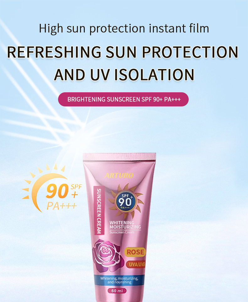 【Buy 1 Take 3】Original Rose SPF90+ Sunscreen Cream High Protection UV PLUS Skincare Whitening ...