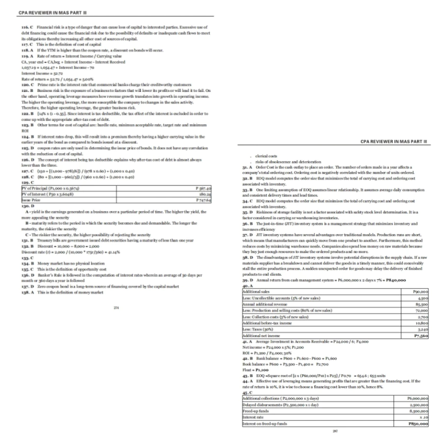 2026 CPA MAS Reviewer Part Ⅲ |1700+ Questions + Answer Keys ...