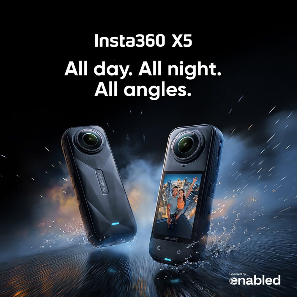 Insta360 X5 8K UHD Action Camera Essential Bundle Kit 2400mAh Max 49ft Waterproof Replaceable ...