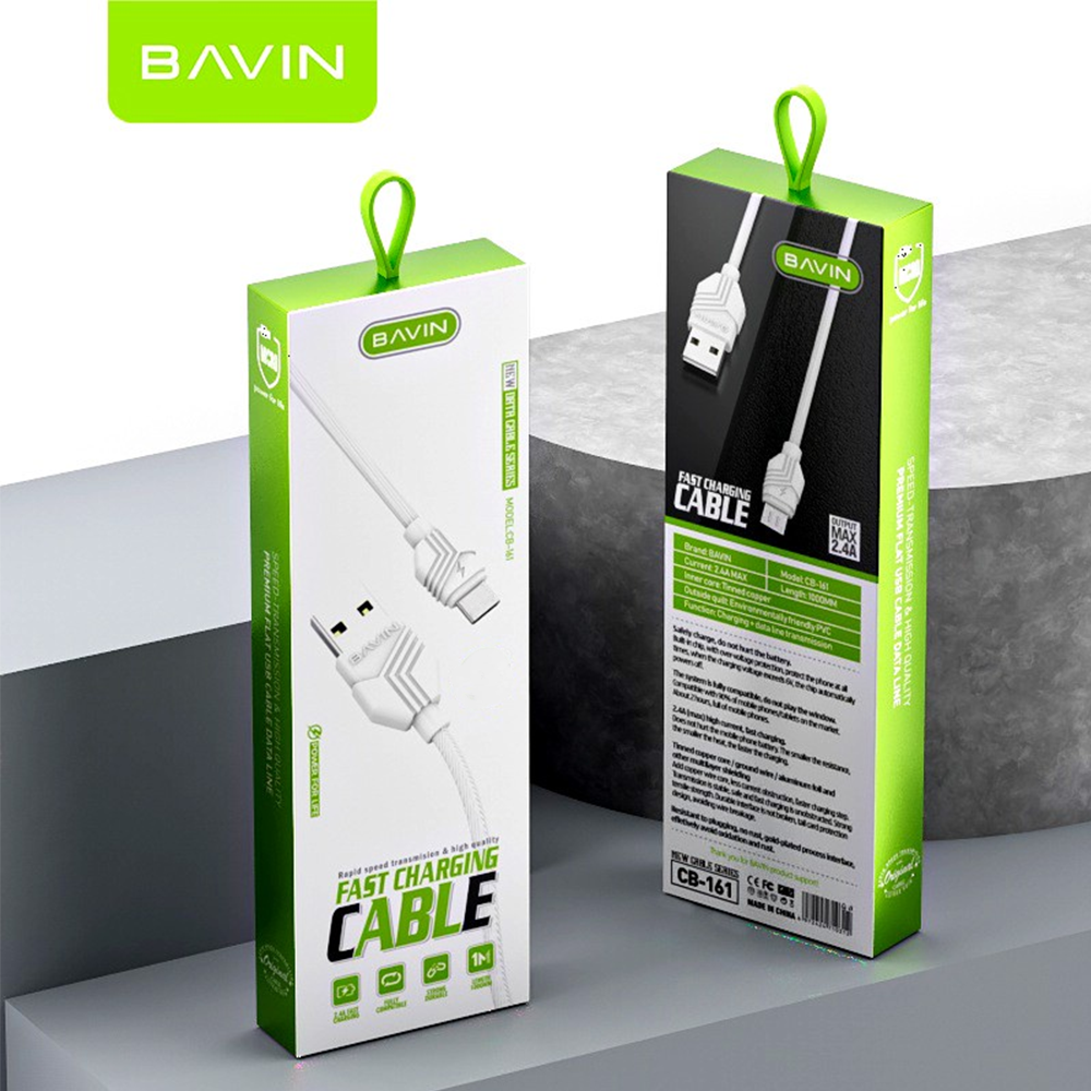 BAVIN CB161 2.4A Quick Charging Data Cable 1 Meter Wire for iPh and ...