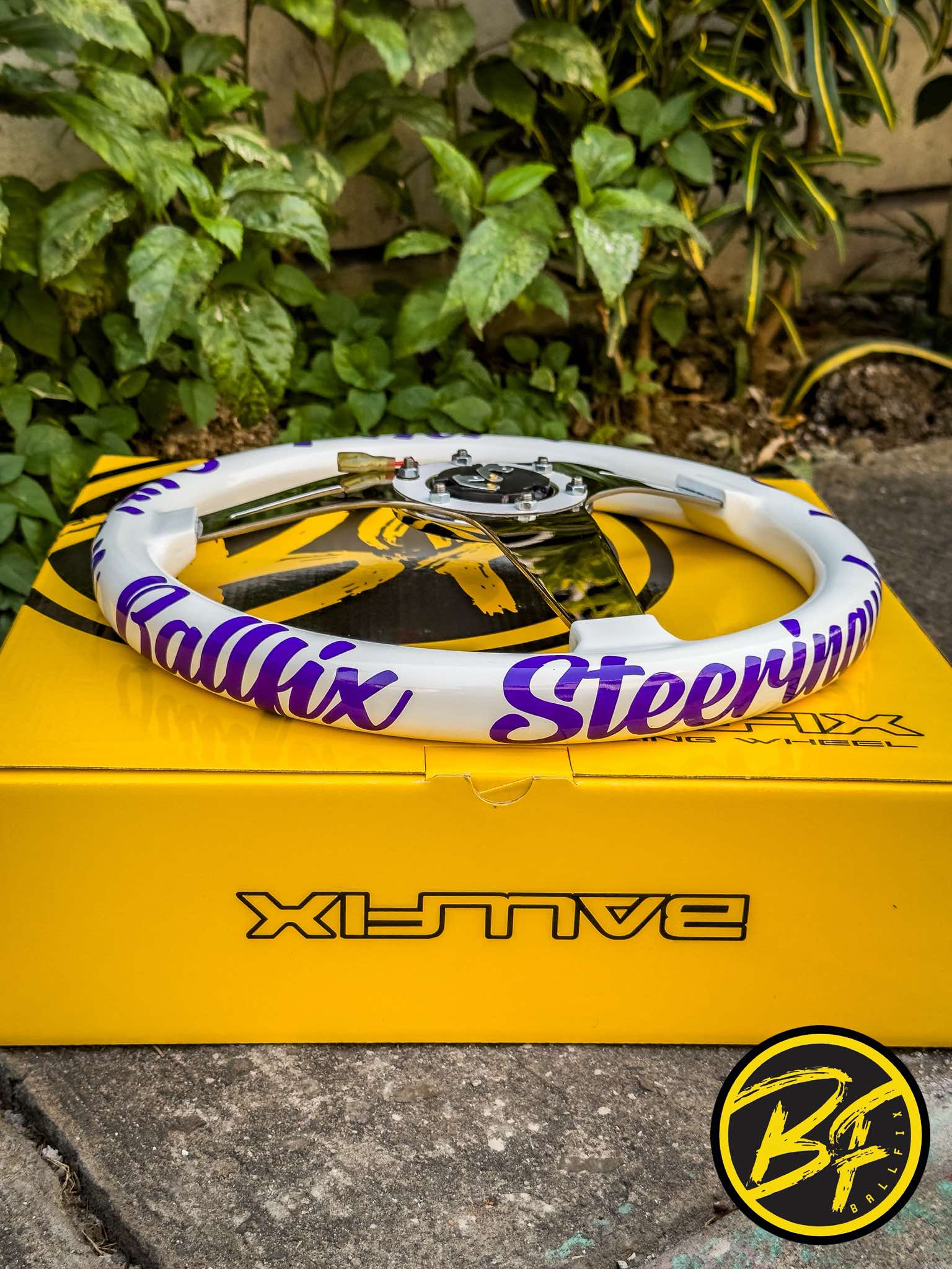 Elevo Ballfix Crystal Blink Purple Car Steering Wheel 13 Inches Made in ...