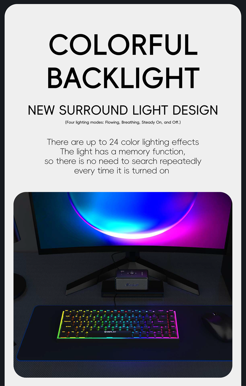 Inplay NK688 Wired Mechanical Keyboard RGB Blue Switche Gaming ...