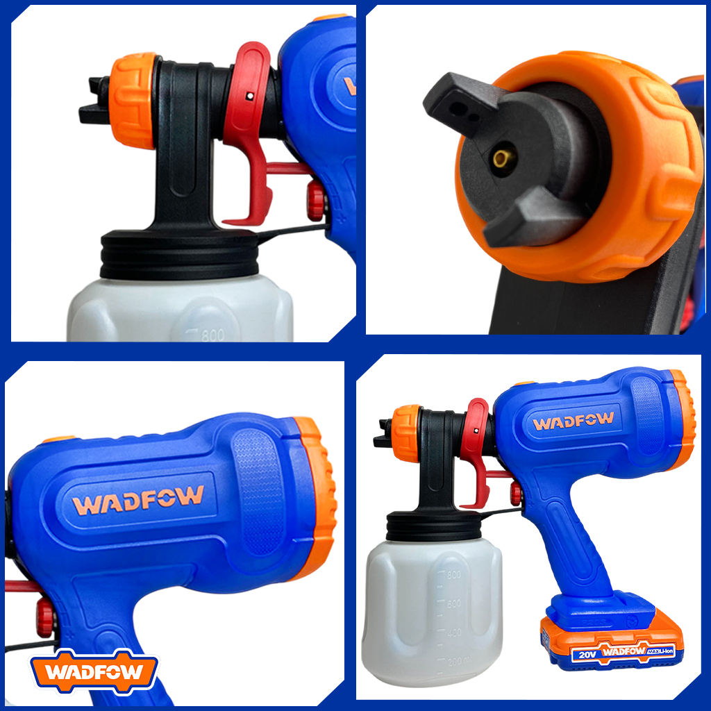 Wadfow P20 Series 20V Lithium-Ion Cordless Spray Paint Gun | Shopee ...