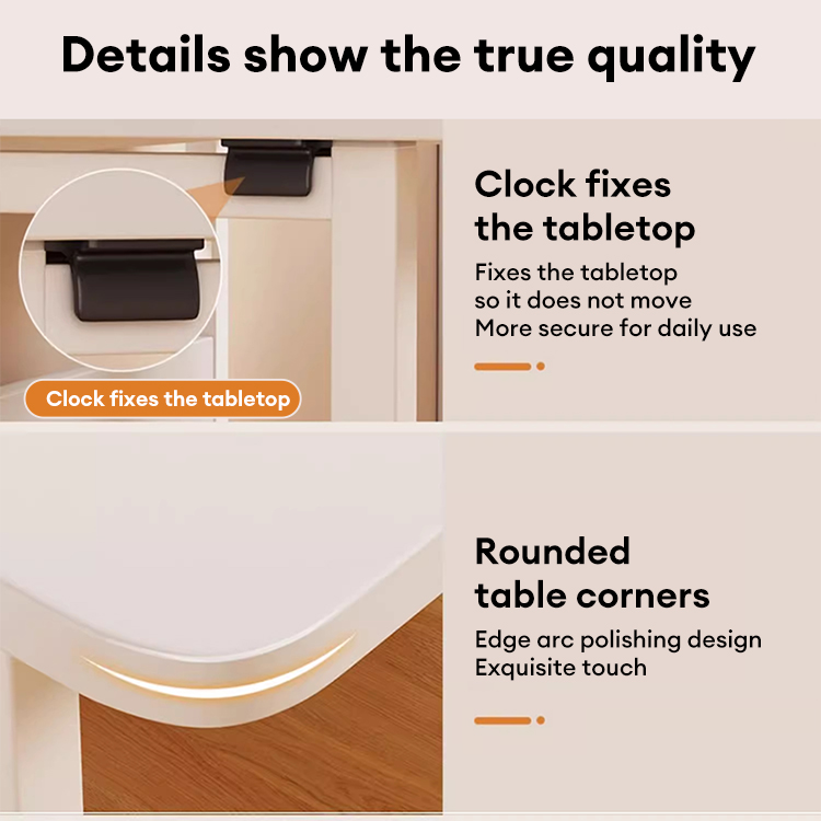Mobile folding table bedside table simple home computer table double ...