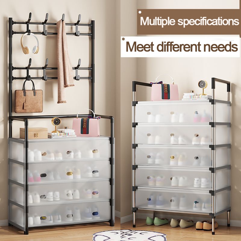 7-layer shoe rack stainless steel stackable shoe rack dust and water ...