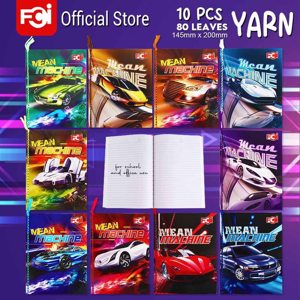 FCI SPIRAL NOTEBOOK WITH YARN (YARN NTBK) ASSORTED DESIGN 80leaves ...