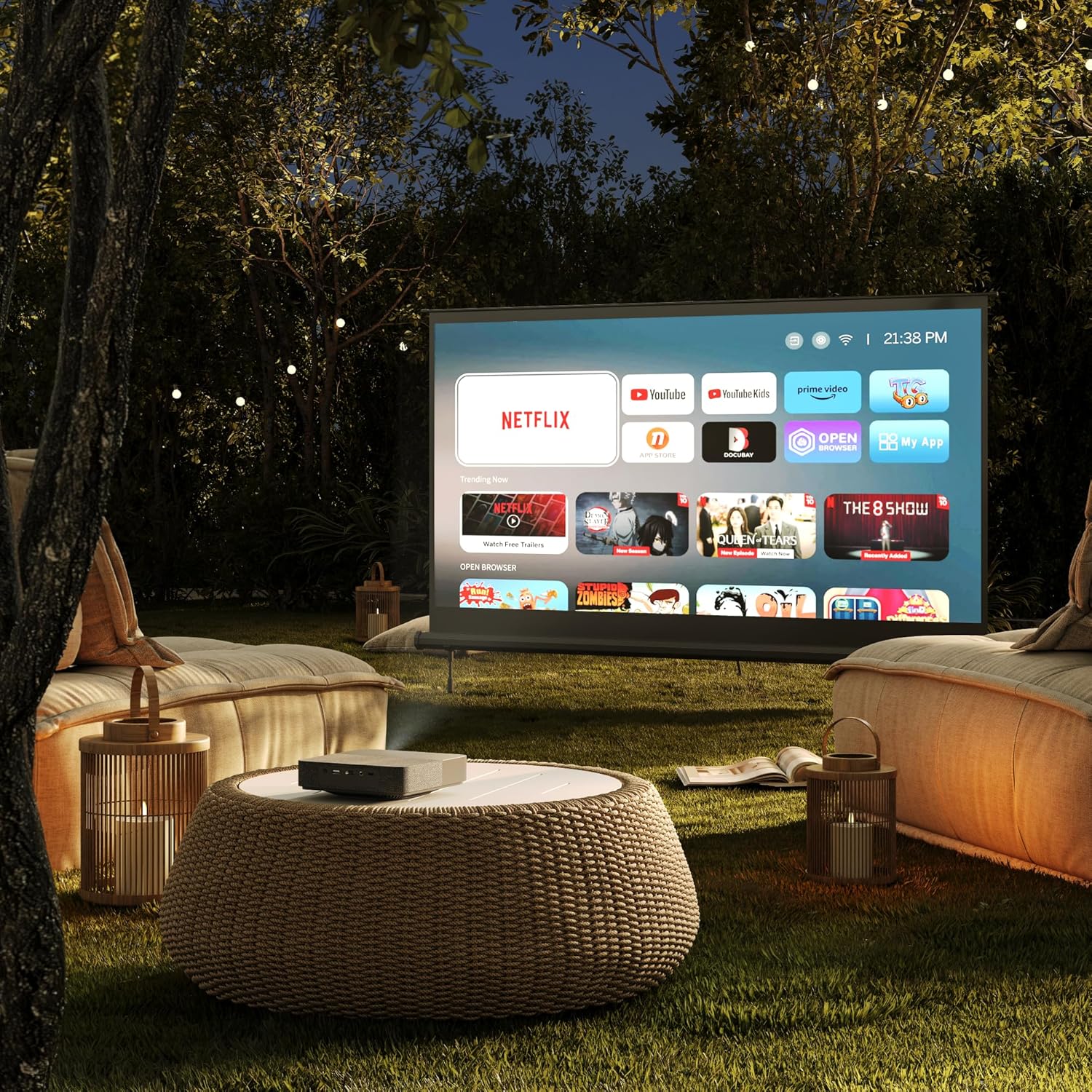 Portable Projector 4K Full HD 1080 LED Mini Projector Home Theater ...