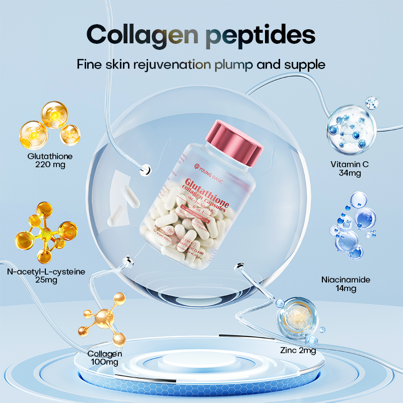 9Young Basic Glutathione Collagen Capsules with Zinc, Vitamin C, Niacin ...