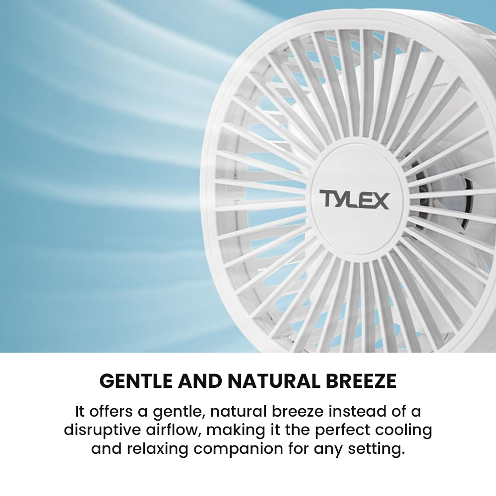 Tylex XM61 Handheld Mini Fan Rechargeable Strong Wind 1200mAh Battery ...