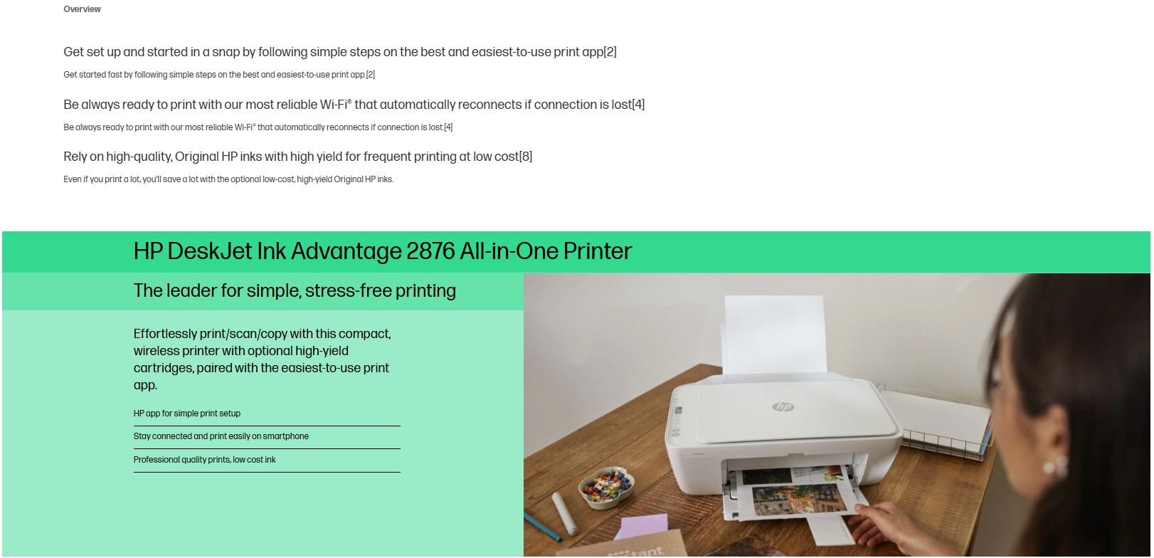 HP DeskJet Ink Advantage 2875 All-in-One Printer Wireless| HP Inkjet ...