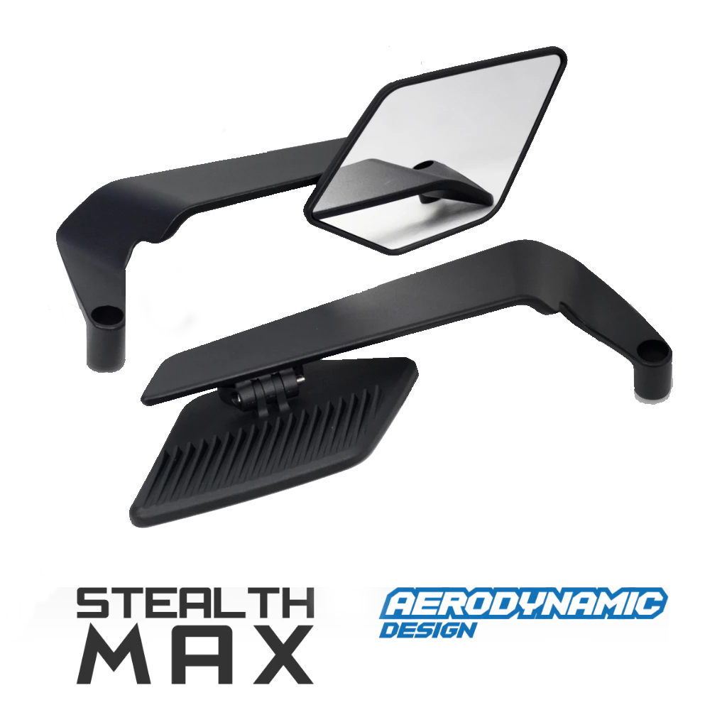 Full Alloy Wind Wing Rotating Side Mirror V5 Universal Stem 14*8Cm Wide ...