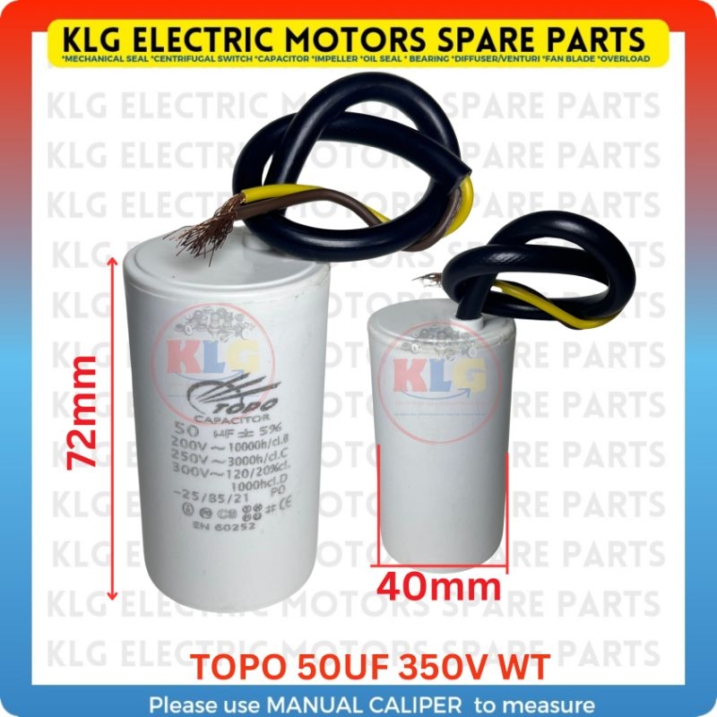 Topo Run cap 16uf 20uf 25uf 30uf 40uf 45uf 50uf 250v water pump parts ...