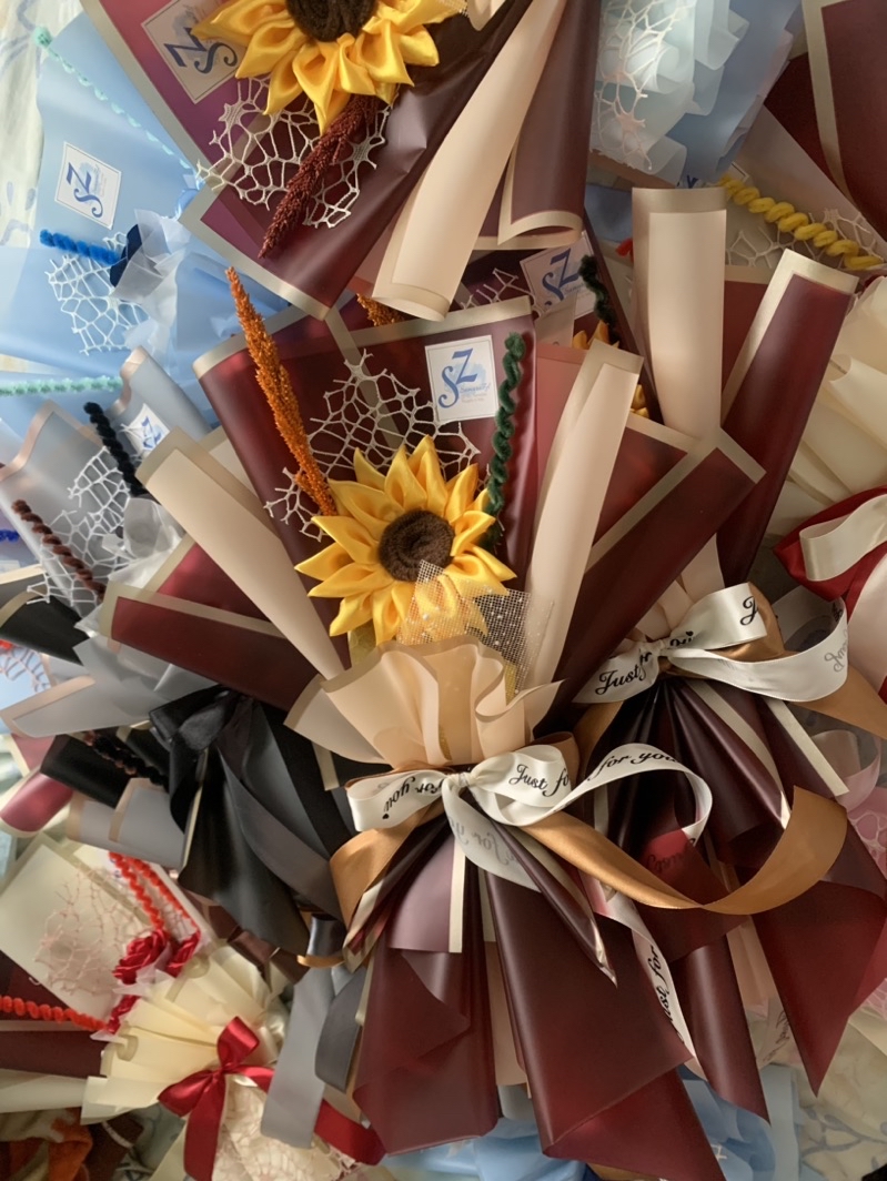 1pc satin sunflower bouquet | Shopee Philippines