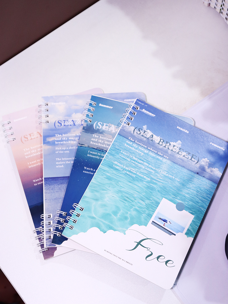 A5 Coil Notebook 60 Sheets Simple Style Exercise Book Line Note Book ...