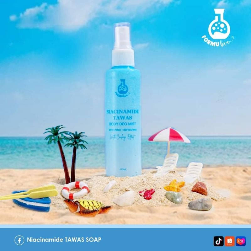 Niacinamide Tawas Body Deo Mist Whitening refreshing deo mist with ...