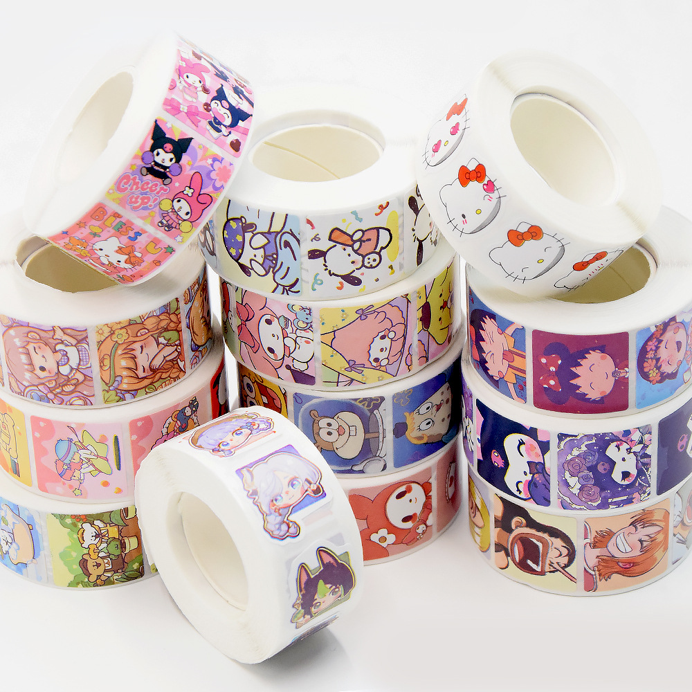 500pcs Sanrio Kuromi My Melody DIY Tapes Label sticker Gift Box Cute ...