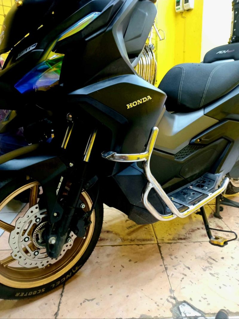 Honda Adv 160 Stainless Crash Guard with MDL BRACKET | Shopee Philippines
