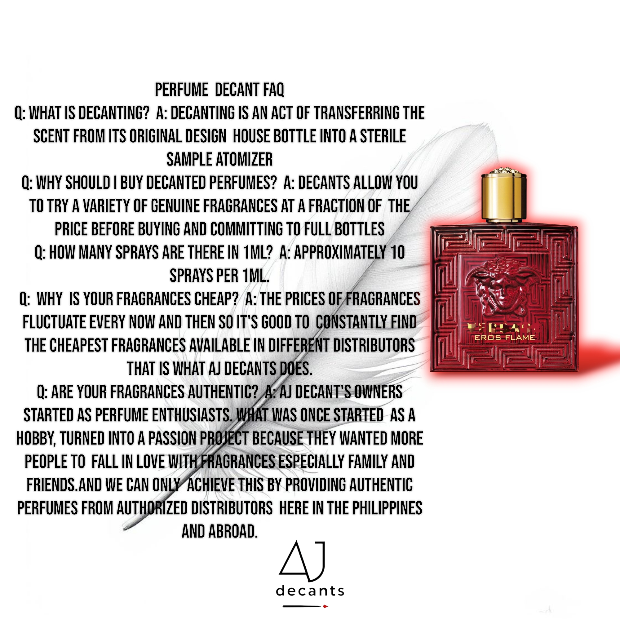 DECANT of Versace Eros Flame Guaranteed Authentic (1ml 2ml 3ml 5ml ...