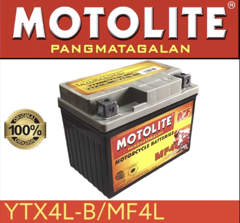 MF4L-B MOTOLITE BATTERY (YTZ5S/YTX4L( MIO I 125| HONDA WAVE | HONDA XRM ...
