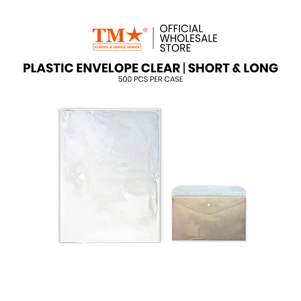 TM | 500 pcs Plastic Envelope Clear Short & Long (PE) | Shopee Philippines