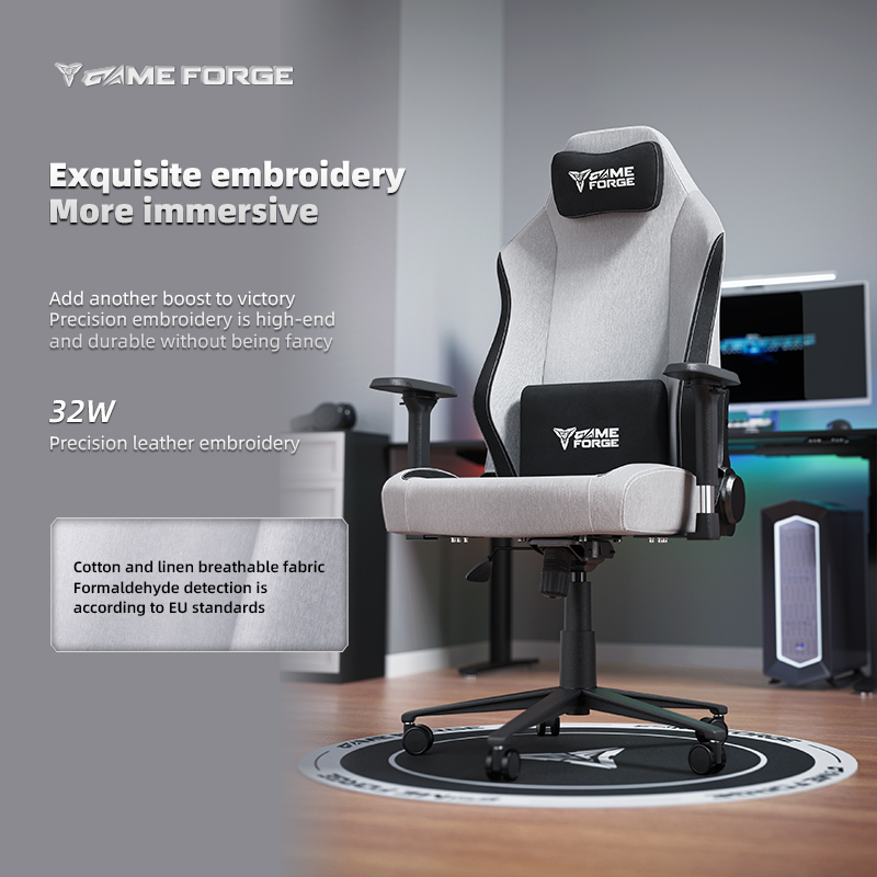 GAMEFORGE gaming chair Nebula Series cotton and linen fabrics ergonomic ...