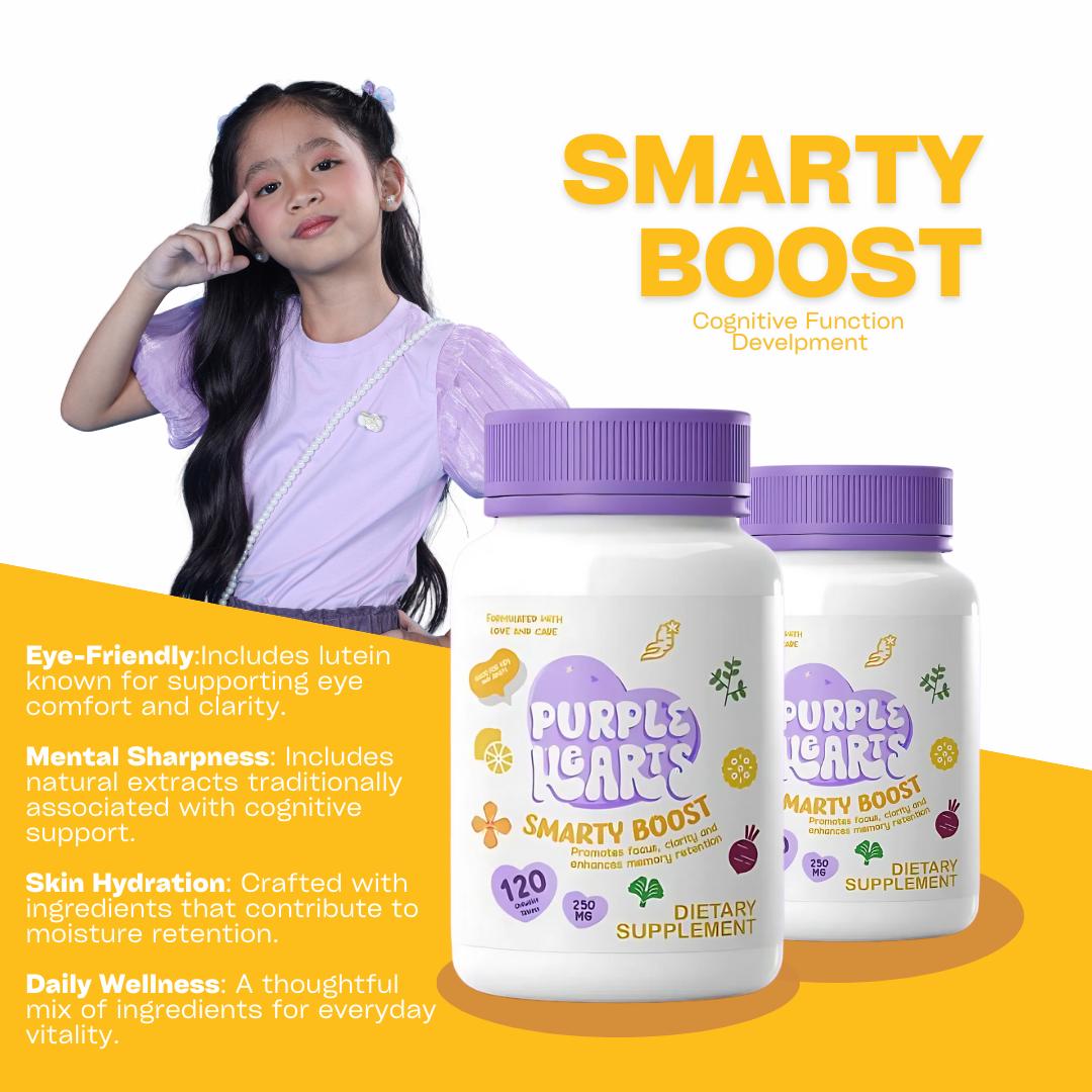 PURPLE HEARTS - Smarty Boost Cognitive Vitamin Supplement for Kid ...