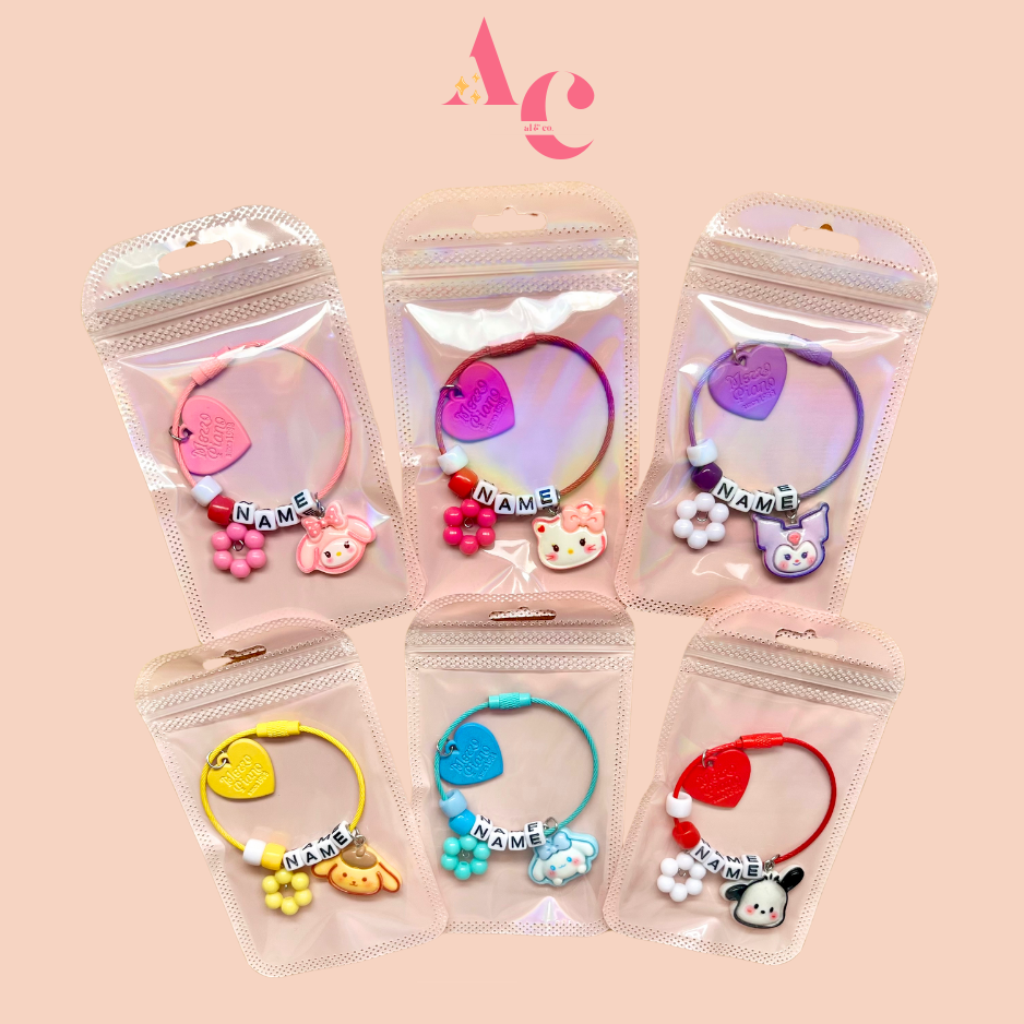 Personalized Bag Loop Charm Sanrio Friends Bag Key Holder Accessories ...