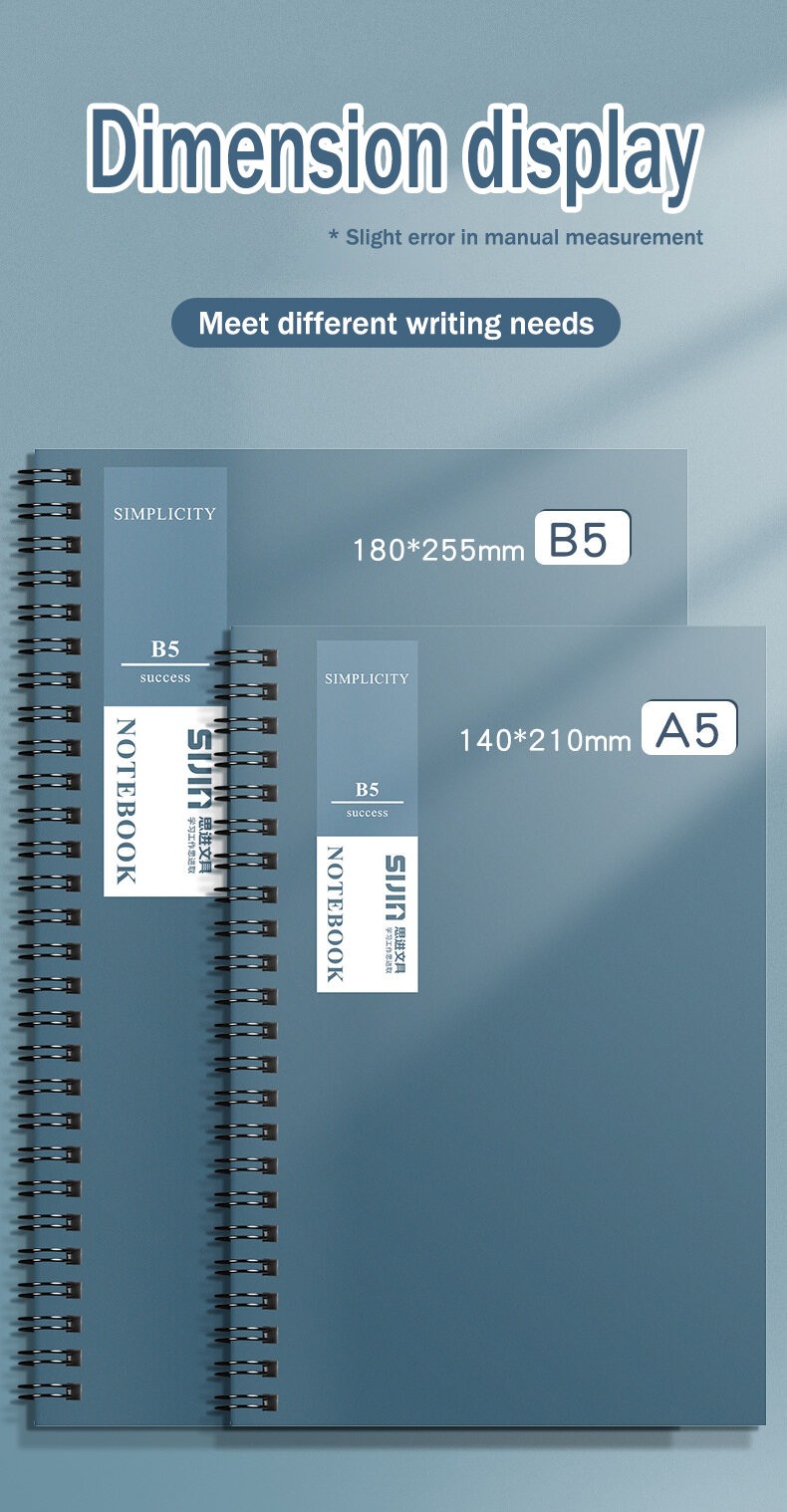 A5 Spiral Notebook Set Morandi Solid Colors Spring Notebook NoteBook ...