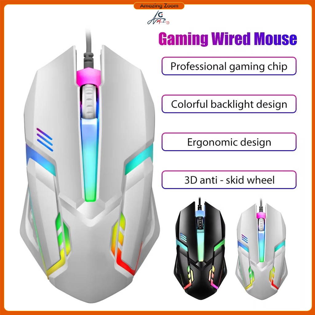 Professional Wired Gaming Mouse 7 Button 5500 DPI LED Optical USB Gamer Computer Mouse Mice ...