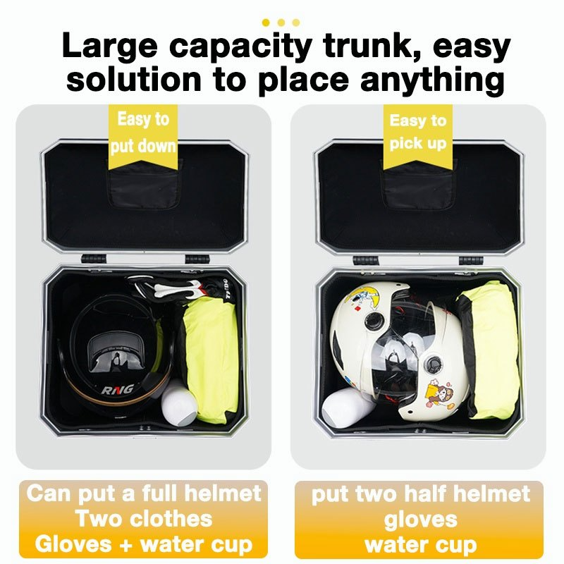 Top box for Motorcycle Trunk 36L 45L Universal Large Capacity Tail box ...