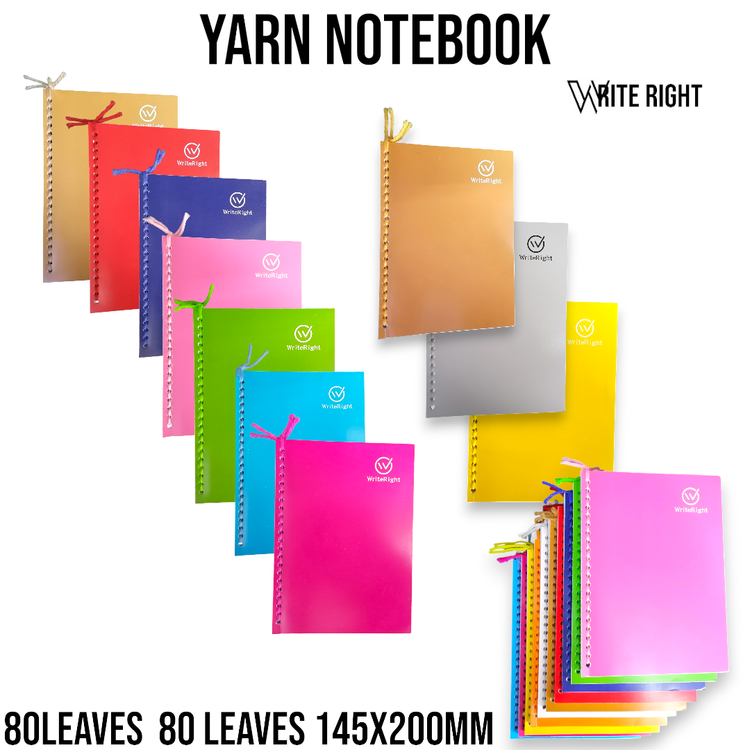 10Pieces Yarn Notebook for Grade School & Secondary 80Leaves w/Plastic ...