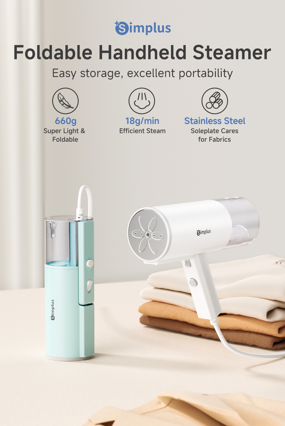 Simplus Steam Iron Handheld Foldable With Water Tank | Shopee Philippines