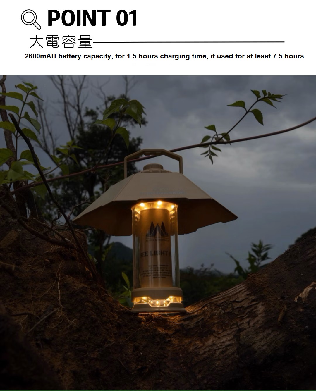 WELLHIKE Outdoor Camping Light 2600mAh LED TYPE-C Rechargeable Hanging Tent Cargo Lamp Lantern ...