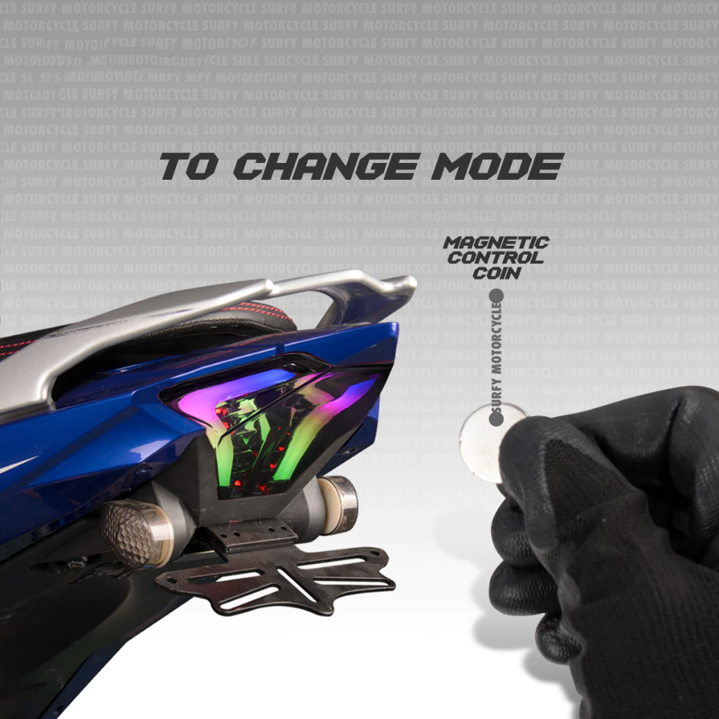 Shark Power Sniper 150 Tail Light Yamaha R3 MT03 RGB 26Modes Smoke ...