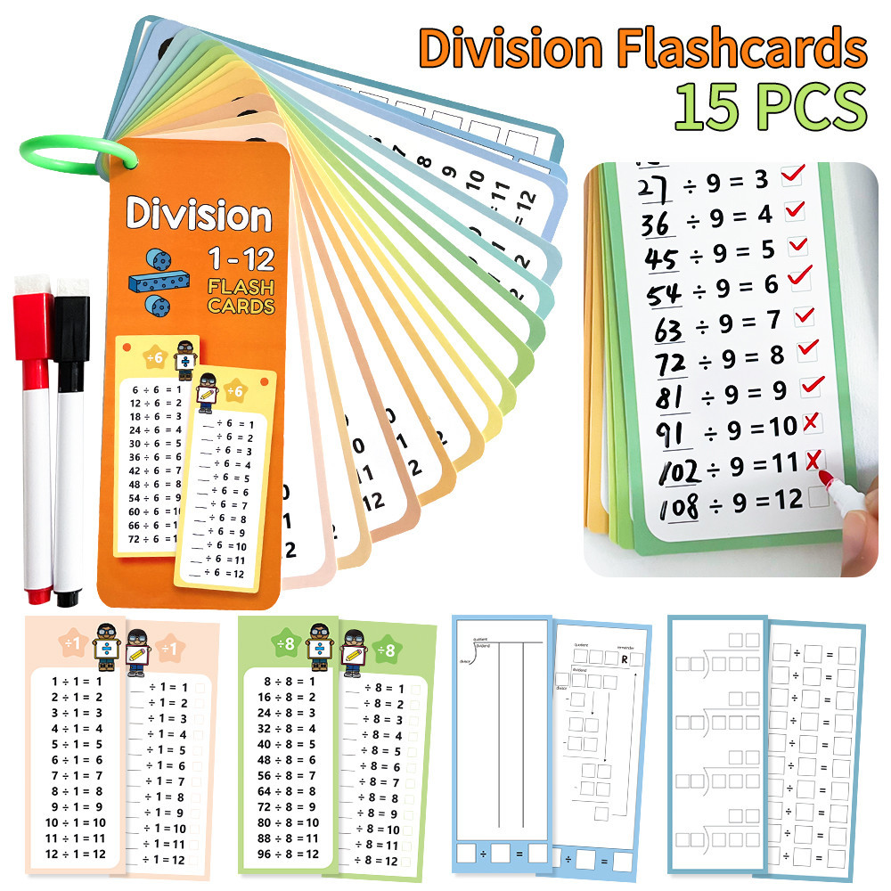 0-12 Addition Subtraction Multiplication Division Cards ,Educational ...