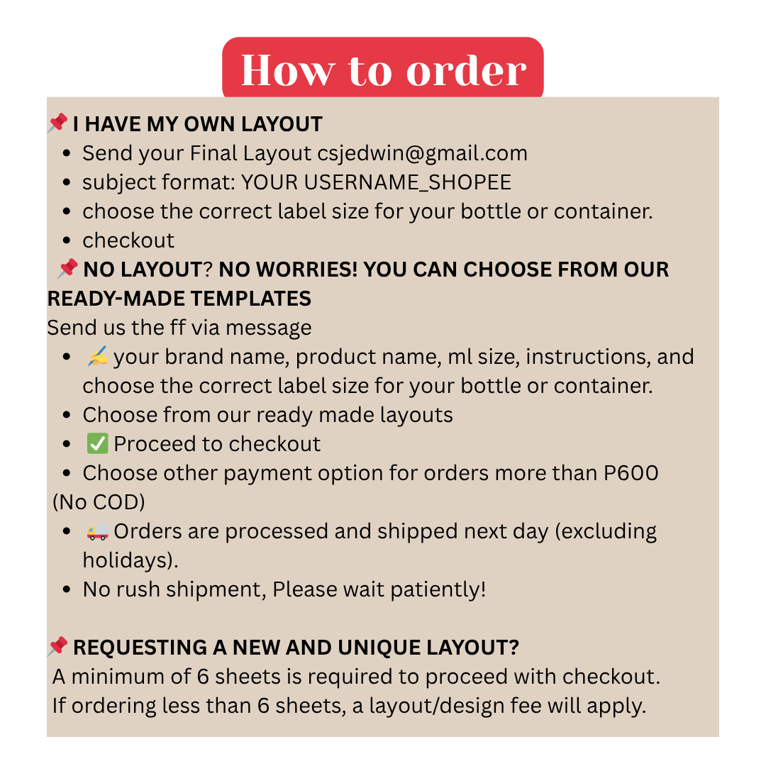 WATERPROOF LABEL STICKER FOR BAGOONG | Shopee Philippines