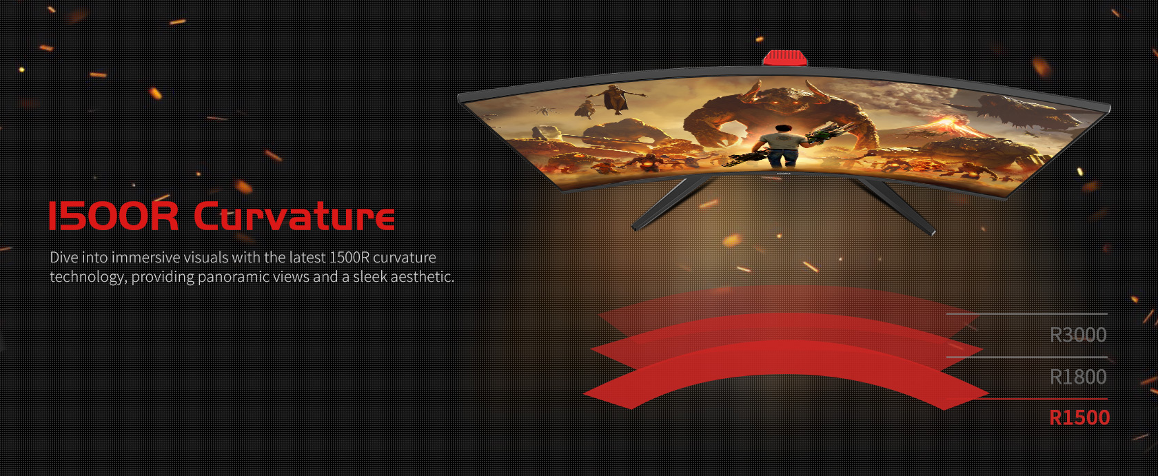 Koorui G3221SC 31.5 Inch QHD (Powered by HKC) Curved VA 1500R black 170HZ, 90% DCI-P3 Gaming ...