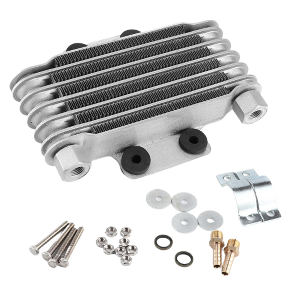 6Row/8Row Universal Motorcycle Engine Oil Cooler Cooling Radiator for ...